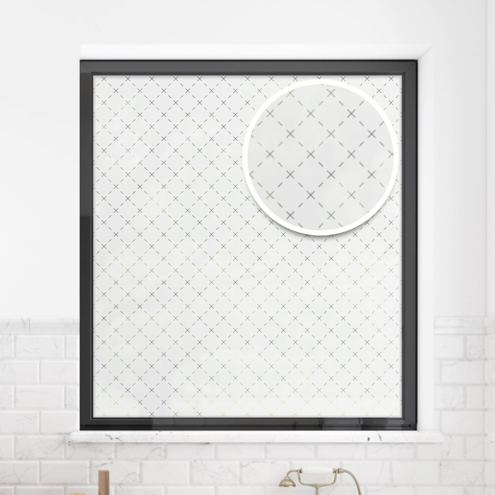 Frosted Privacy Window film with Eleanor Patterned Design