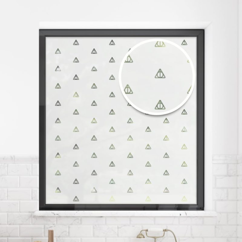 Frosted window film with design patterns to choose