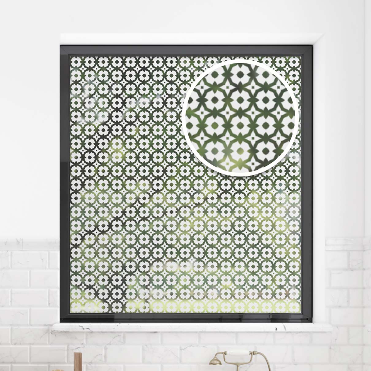 Cherry Patterned - Frosted Window Film