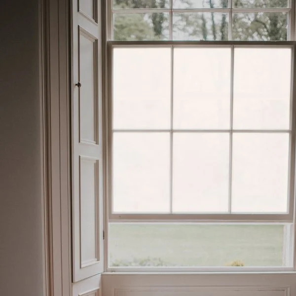 White Frosted Privacy Window Film - Lustalux