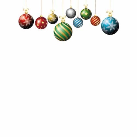 Festive Borders - large hanging baubles