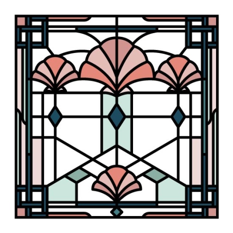 Beatrice Stained Glass Window Film - Lustalux at Home