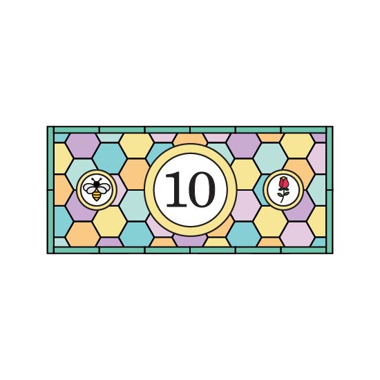 Sample of Louise Stained Glass Window Film