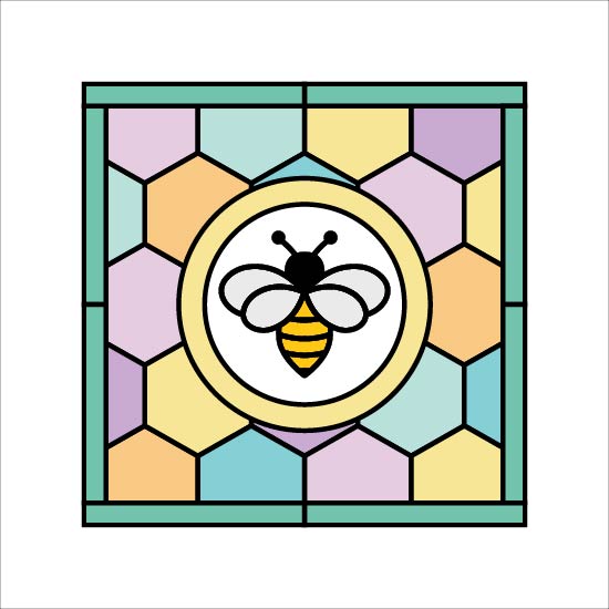 Sample of Louise Stained Glass Window Film