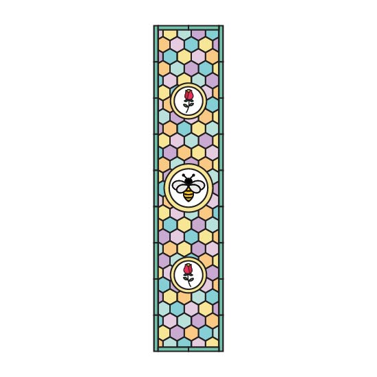 Sample of Louise Stained Glass Window Film