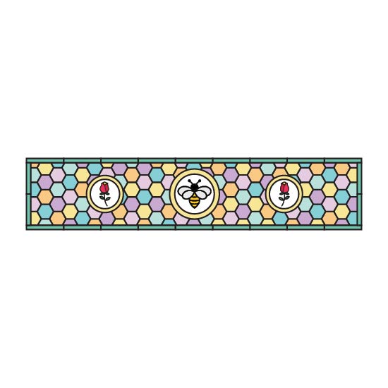 Sample of Louise Stained Glass Window Film